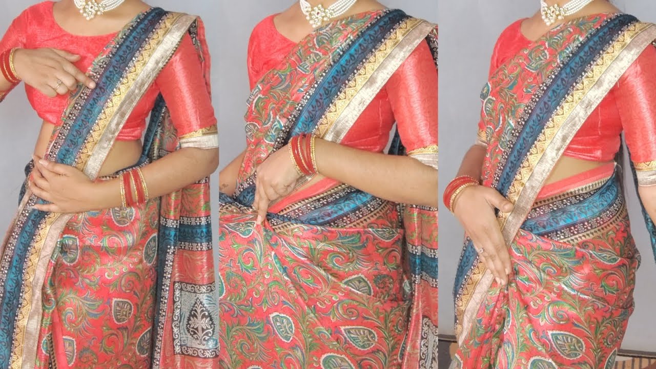 cotton saree draping tutorial/easy tips for beginners/wedding specials ...