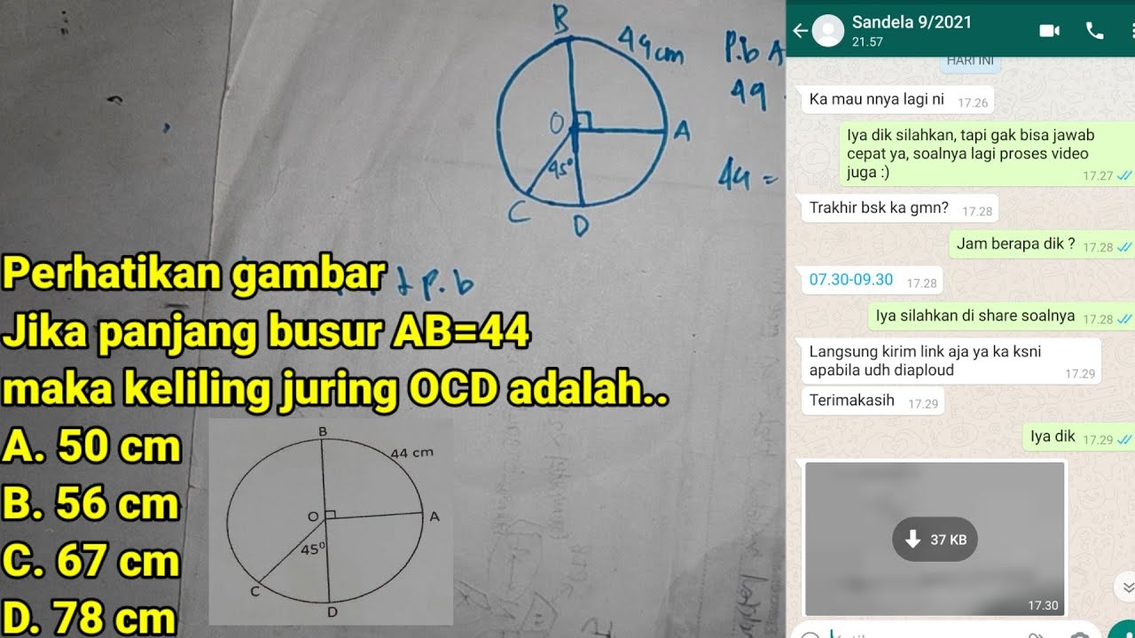Cara Mencari Keliling Juring Lingkaran - YouTube