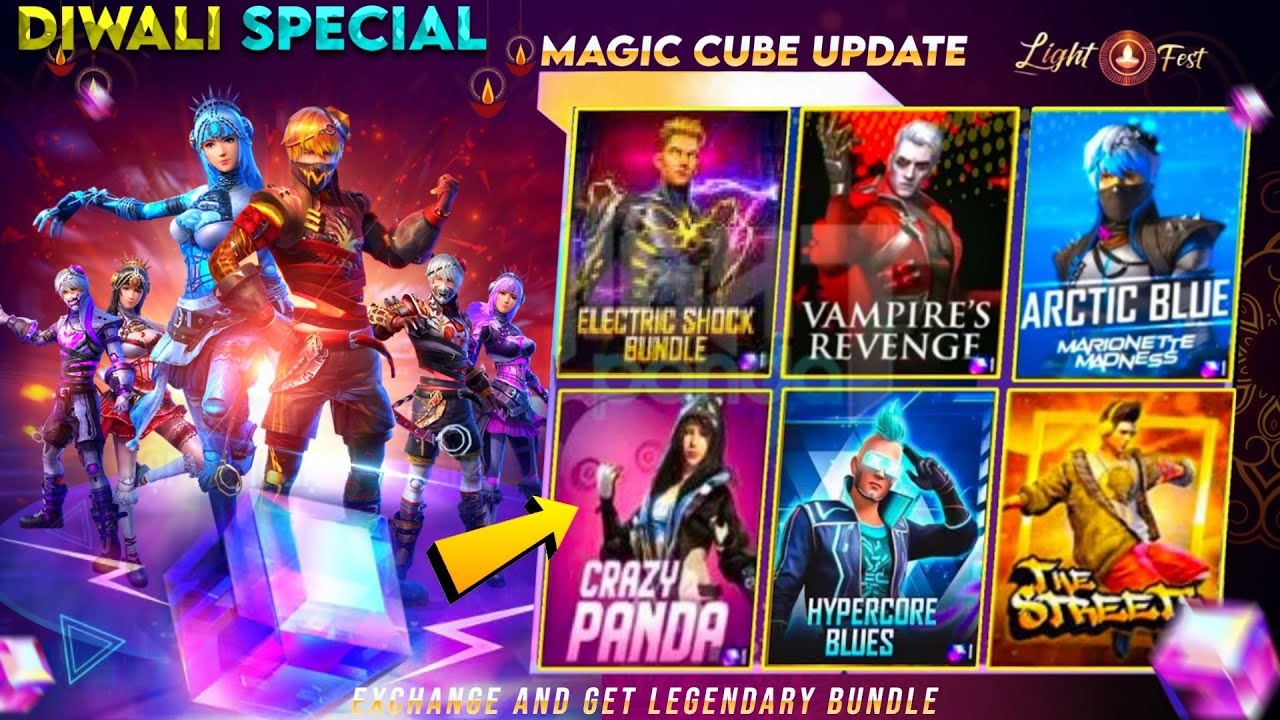 DIWALI SPECIAL MAGICCUBE UPDATE | DIWALI EVENT FREE FIRE | BUNNY BUNDLE ...