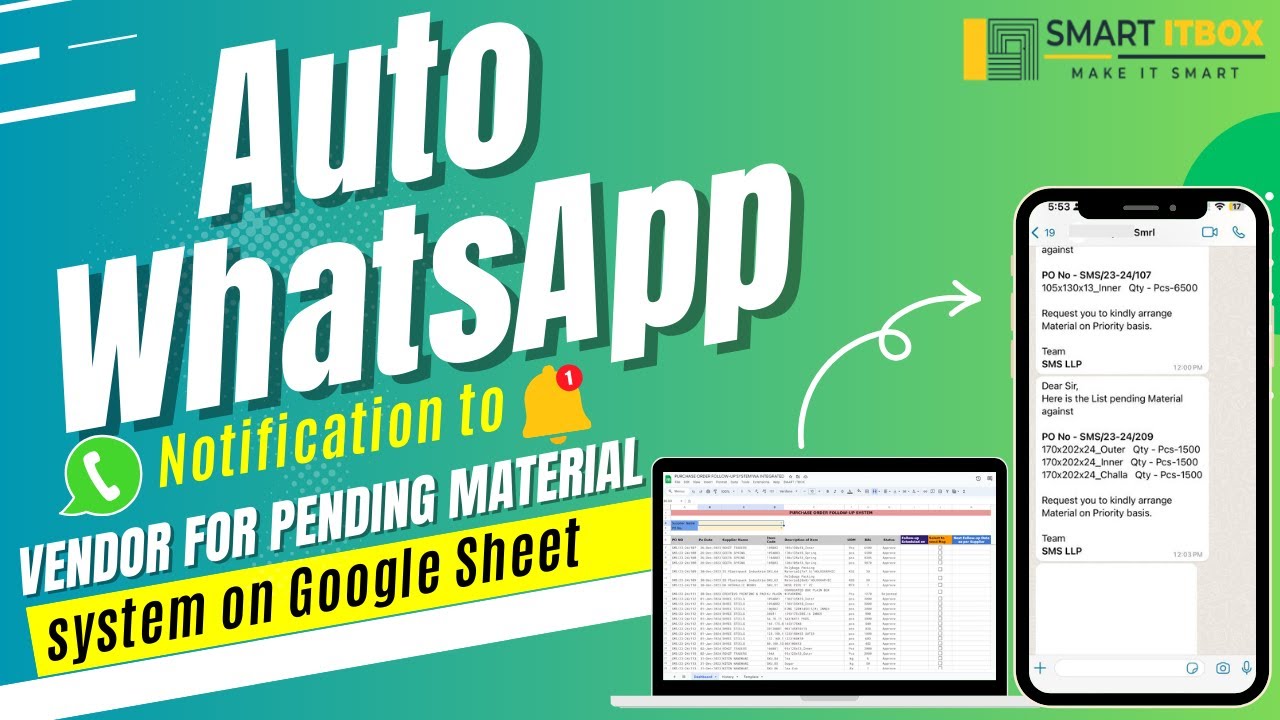 Auto WhatsApp Notification to Vender For Pending Material System On ...