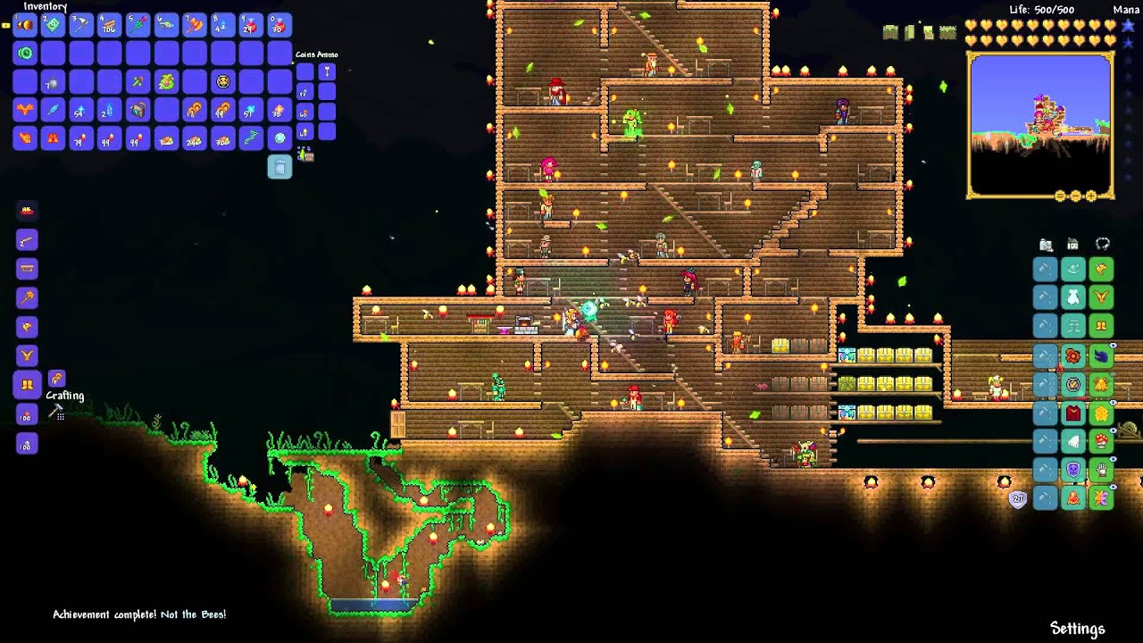 How to get Not the Bees achievement - Terraria - YouTube