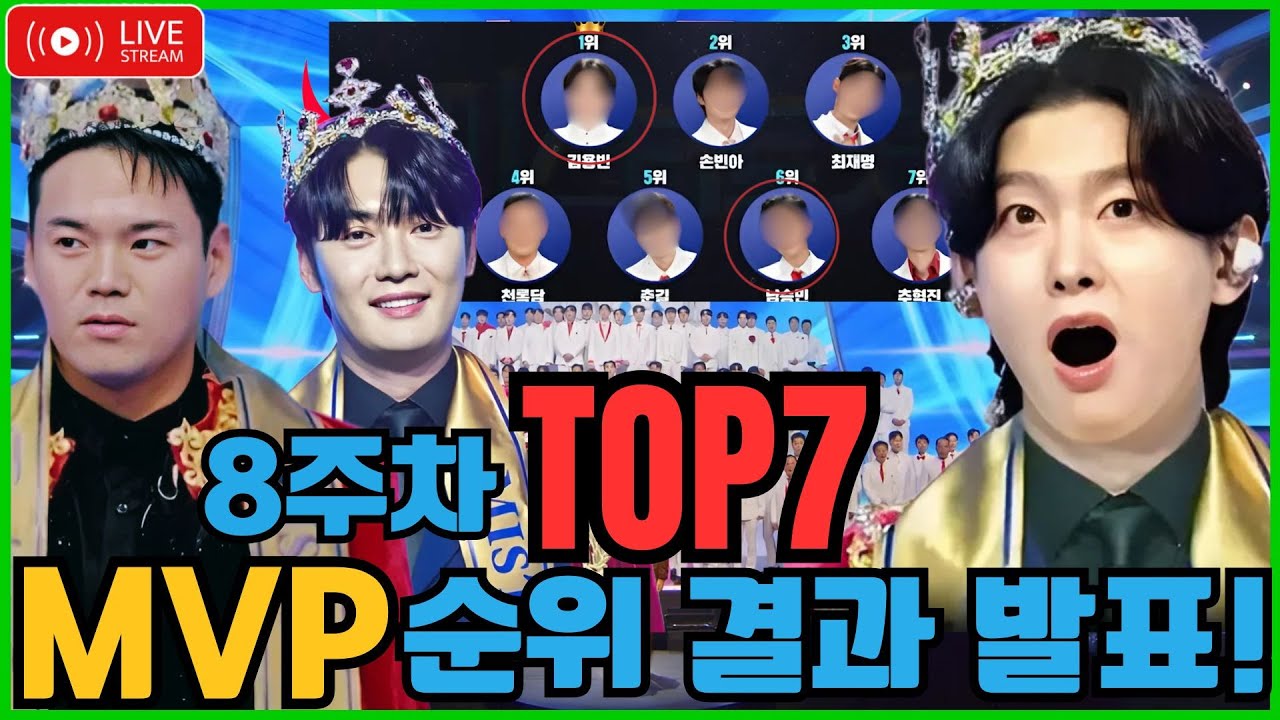 미스터트롯3 결승 점수 유출 8주차 탑 7 Mvp 순위 결과 발표 1번은 우승 후보로 강력히 거론되고 있습니다미스터트롯