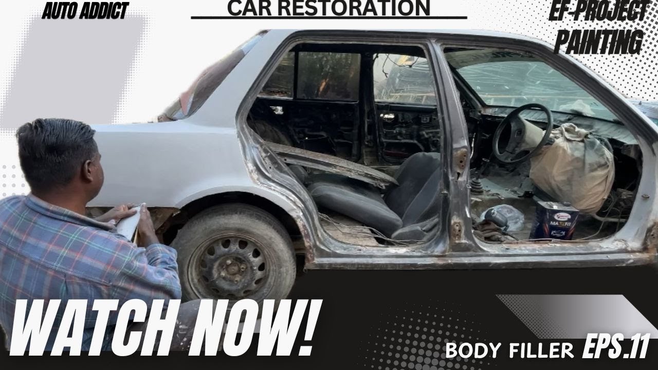 Honda Civic 1990 EF Project | Under construction | Full Restore | Body Filler | Painting | Vlog ...