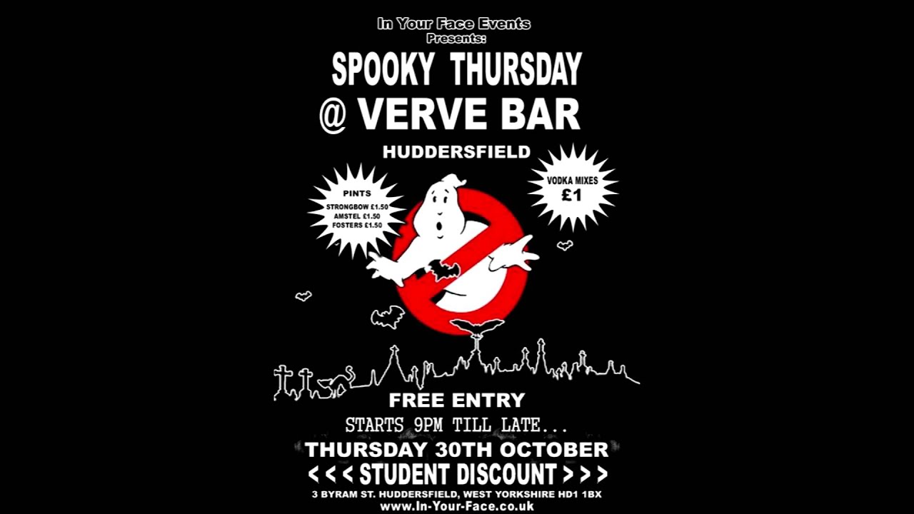 Spooky Thursday Promo Video 4 Verve Bar Huddersfield 30th October 2014 ...