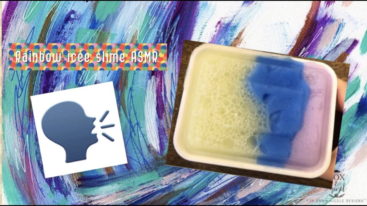 DIY “rainbow” icee slime ASMR 🤤🗣👂 - YouTube