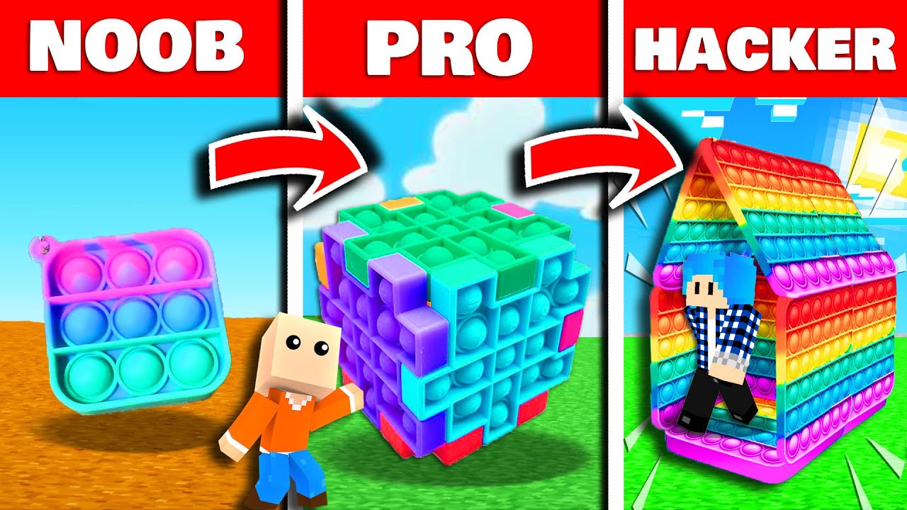 POP-IT DE NOOB vs PRO vs HACKER DANS MINECRAFT ! Popit Mania - YouTube