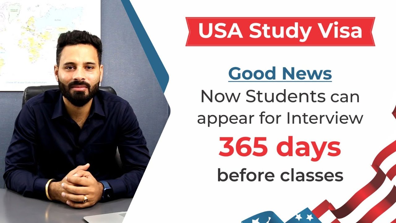 USA Study Visa Update Interview Time Increased to 365 Days - YouTube