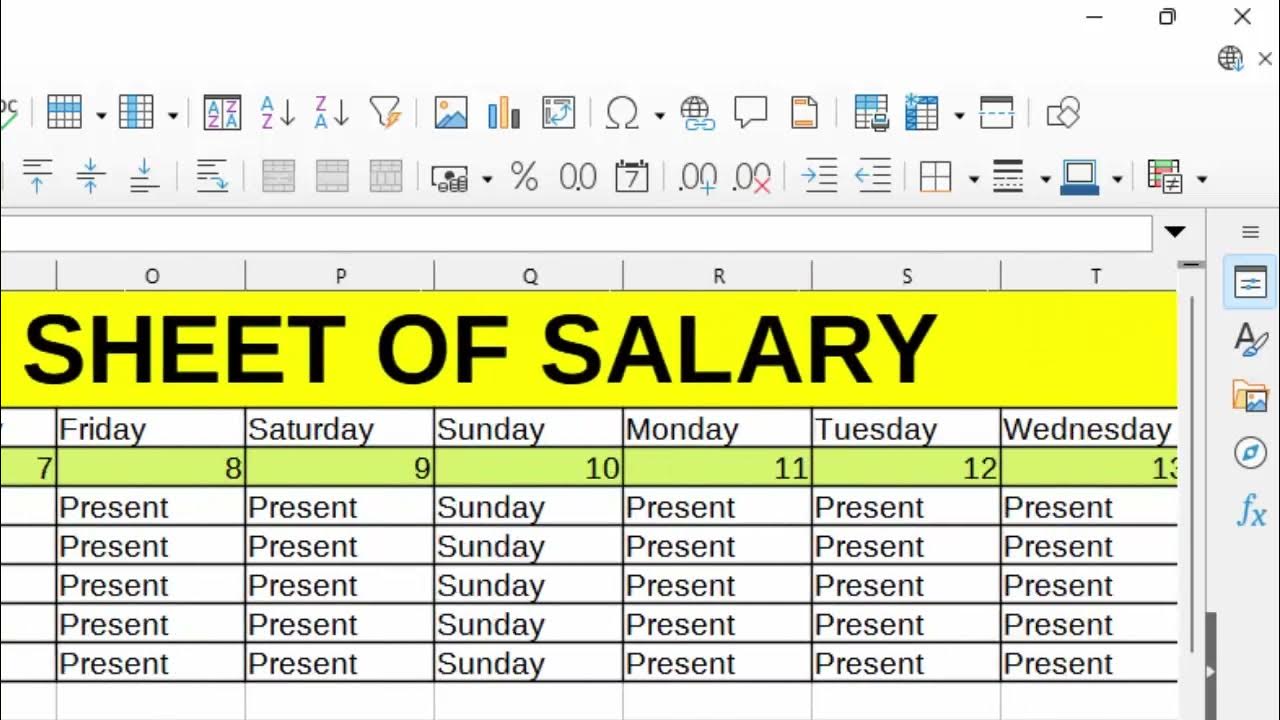 Creating Attendance Sheet In Libre Calc Computerexcelsolution Youtube