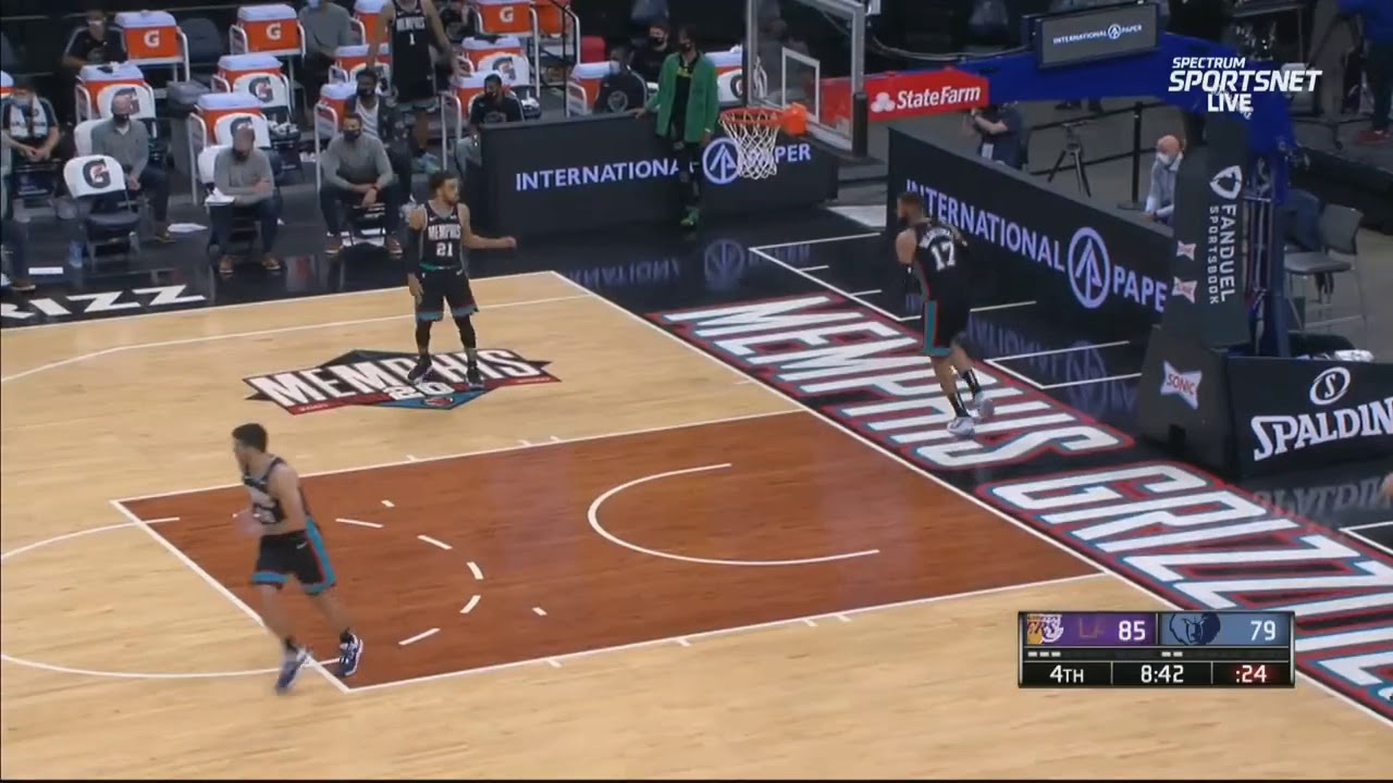 lebron James remarkable three point logo shot against Memphis. - YouTube
