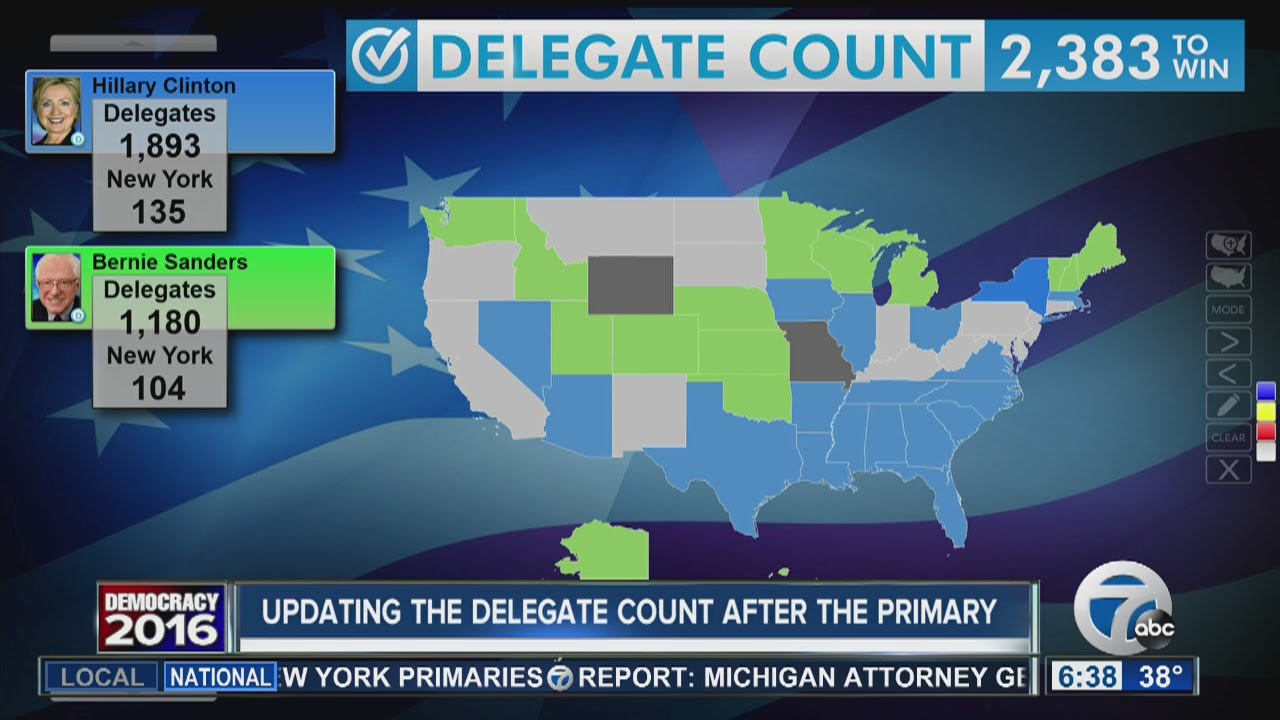 Updating the delegate count after the NY primary - YouTube