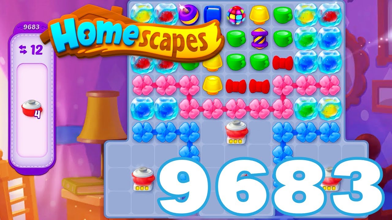 Homescapes Level 9683 HD 3 - match puzzle game | Gameplay Walkthrough ...