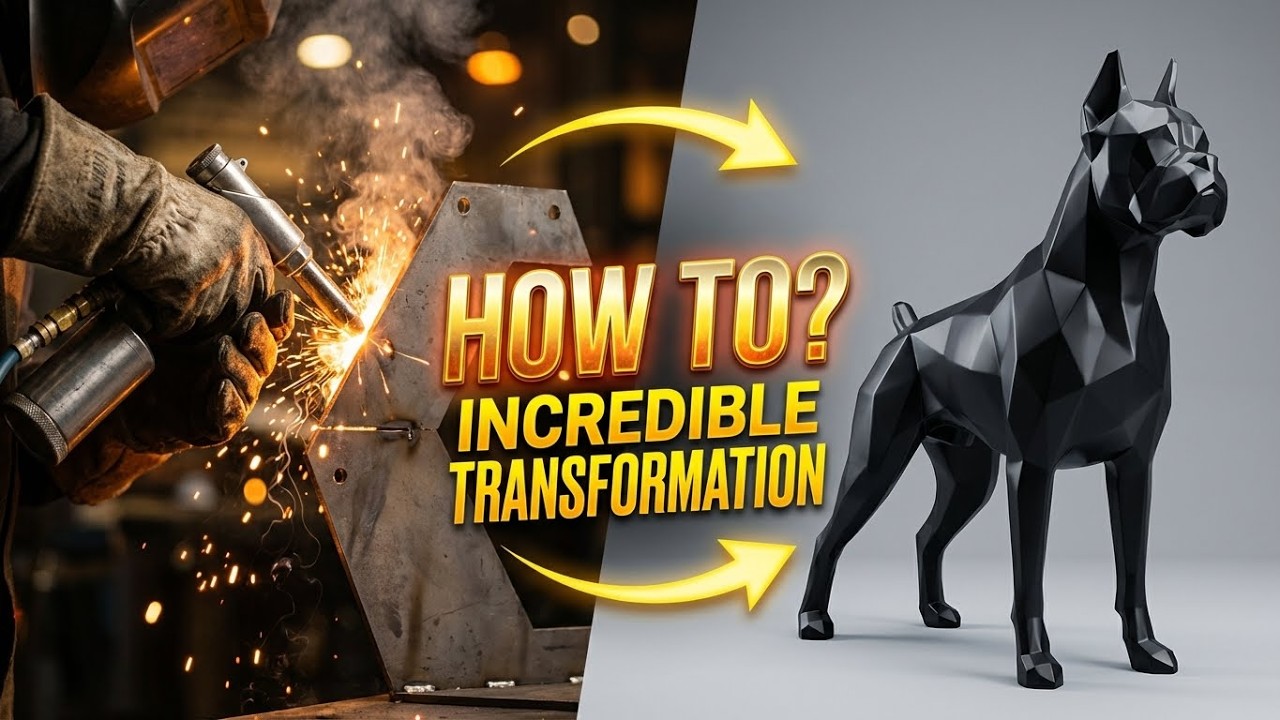 Metal Boxer Sculpture Creation Process Handmade Art - YouTube