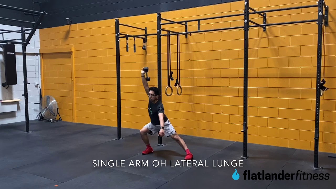 Single Arm Overhead Lateral Lunge Demo - YouTube