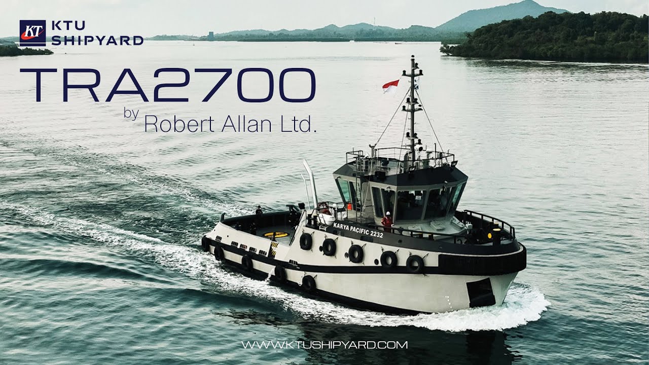 TRA 2700, 27-Meter Tugboat, Designed by Robert Allan Ltd. - YouTube
