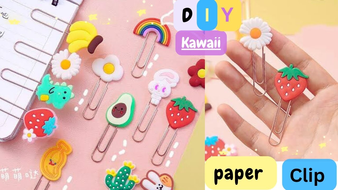 🌈How to make cute paper clip at home / DIY paper clip / Easy Craft ...