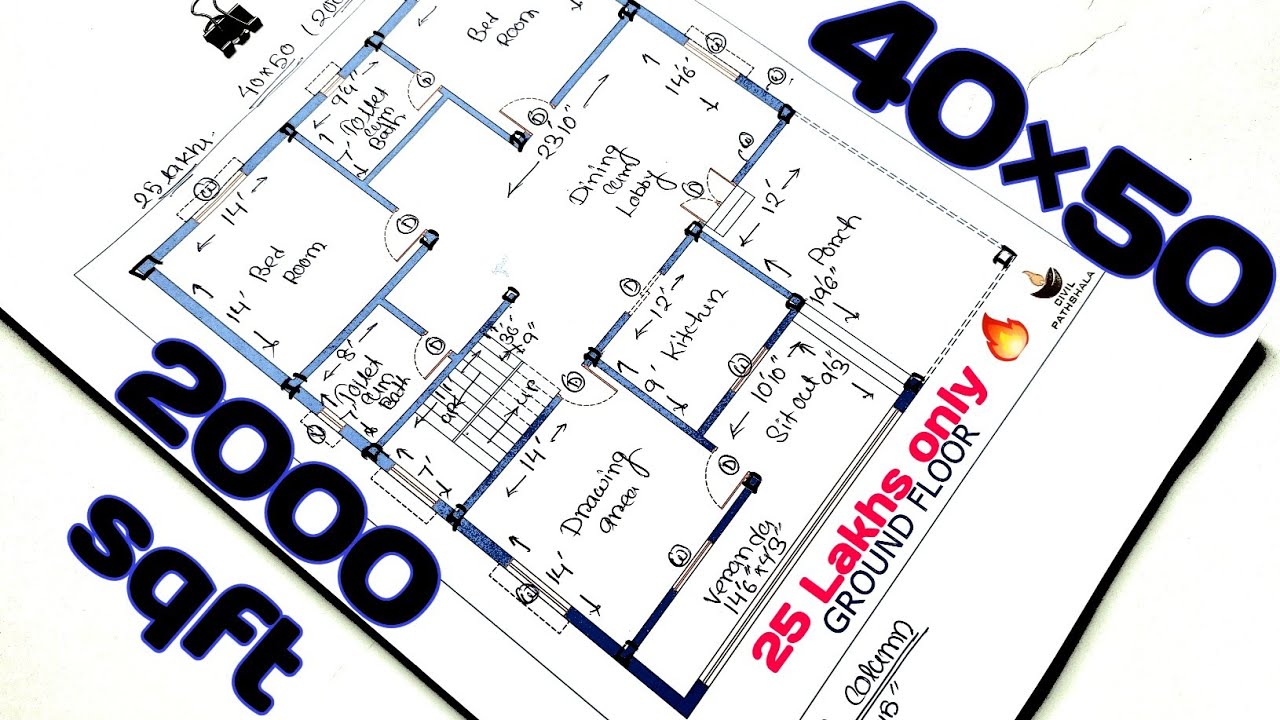 2000 sq ft beautiful house plans with two bedroom | 2000 sqft home ...