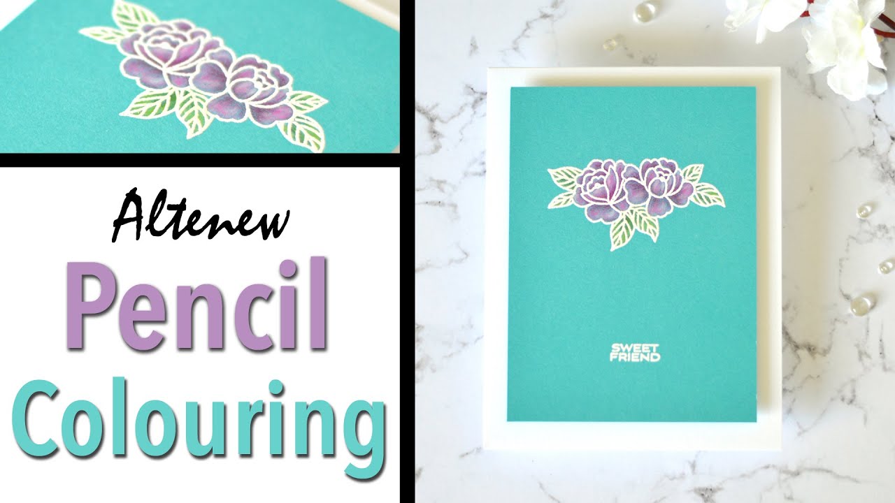 Pencil Colouring Technique - Coloured Cardstock! - YouTube