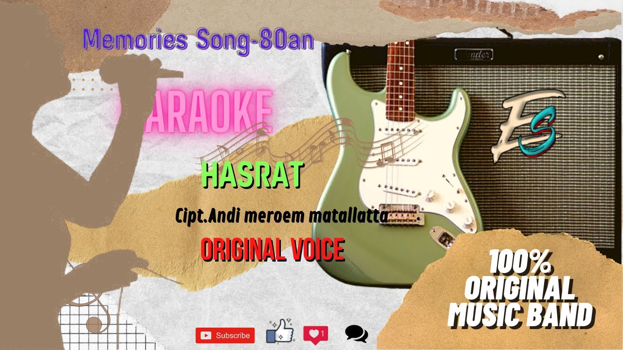 HASRAT(original voice)KARAOKE SONG MUSIC BAND - YouTube