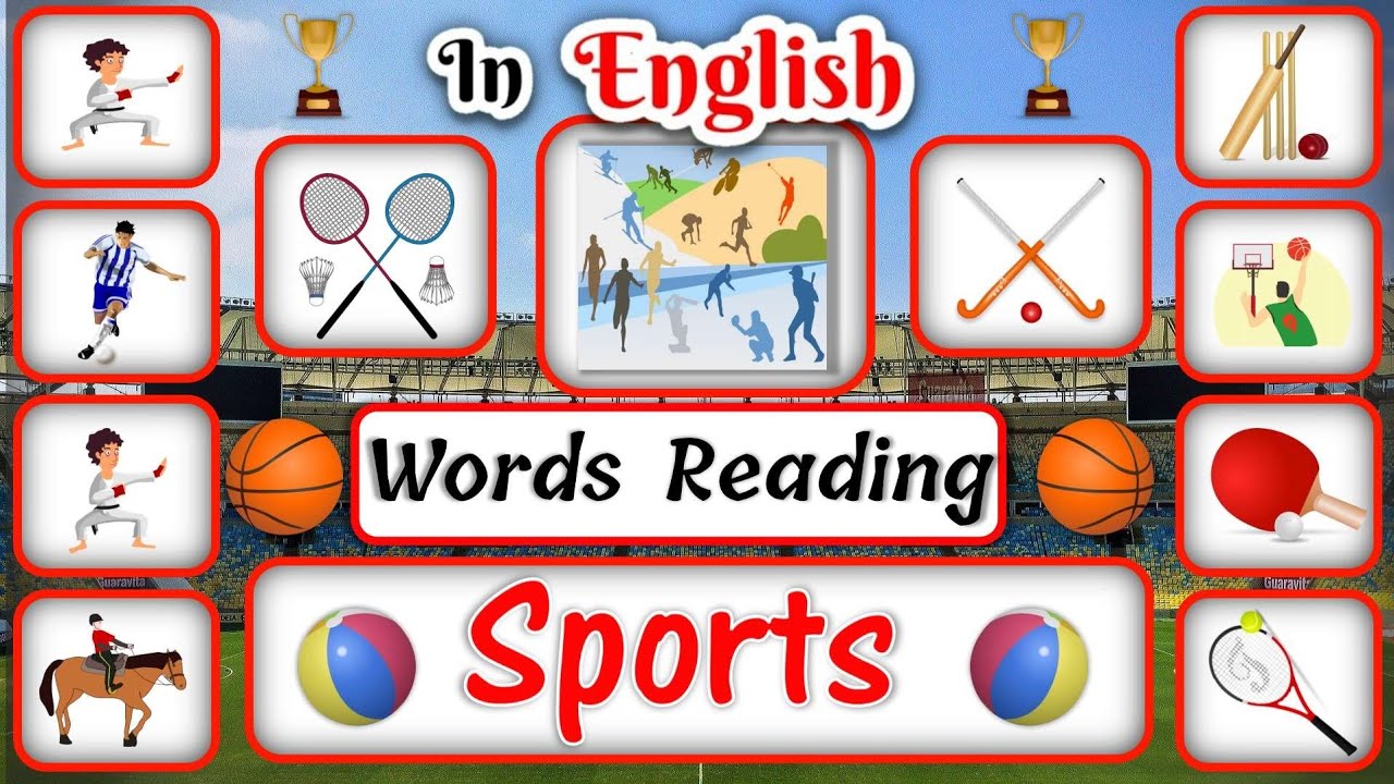 Sports name in english with spelling | Learn sports name for Kids ...