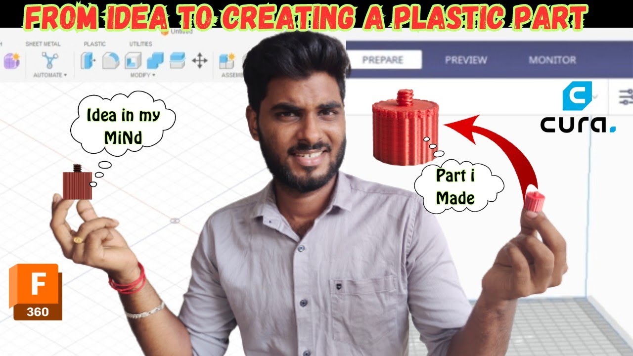 From idea 💡 to actual part Build 💥with 3D printer || 3D printing basics ...
