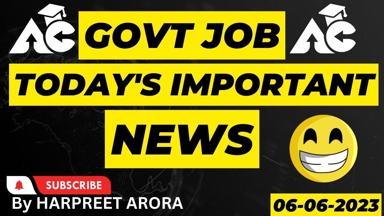 Today's Important Departmental Updates | By HARPREET ARORA SIR - YouTube