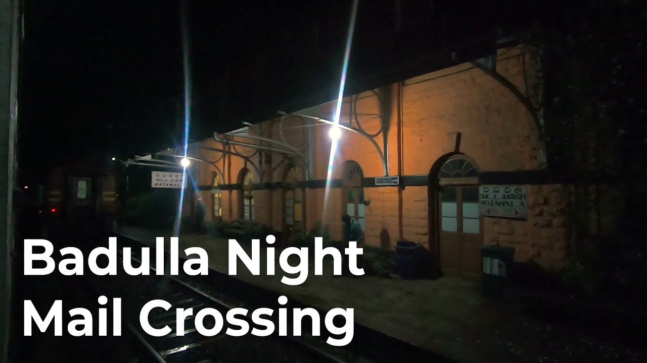 Badulla Night Mail 1045 & 1046 Crossing at Watawala Station in Sri ...