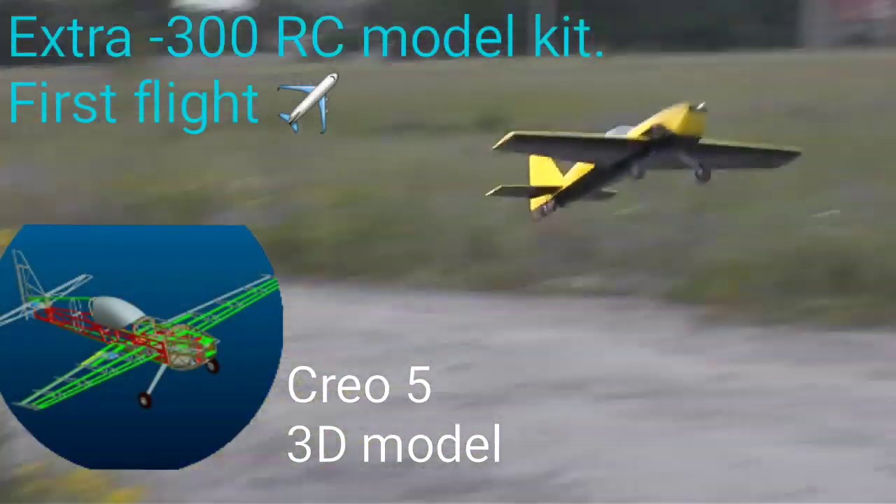 Extra - 300 RC model kit. Laser cut. First flight - YouTube