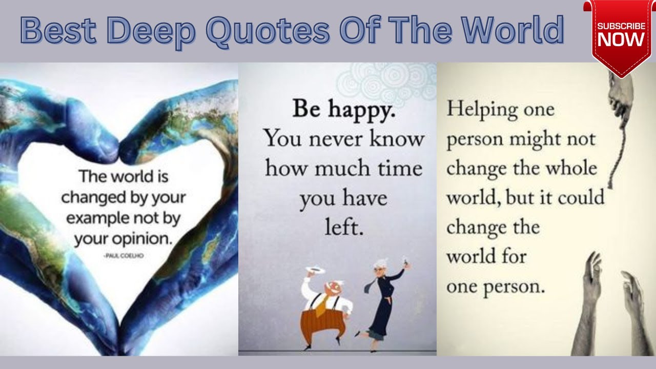 Best Deep Quotes Of The World | Greatest Quotes - YouTube