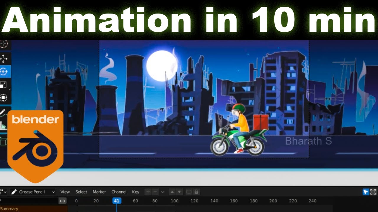 Creating A 2d Bike Animation With Blender Grease Pencil - YouTube