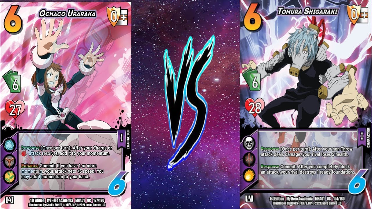 Block it all! Universus MHA CCG Shigaraki I vs Ochacho I - YouTube