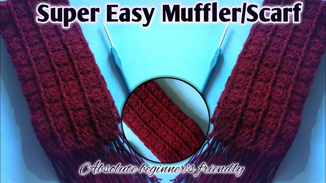 #47 Crochet Muffler💓 | Crochet Scarf 💜 - YouTube