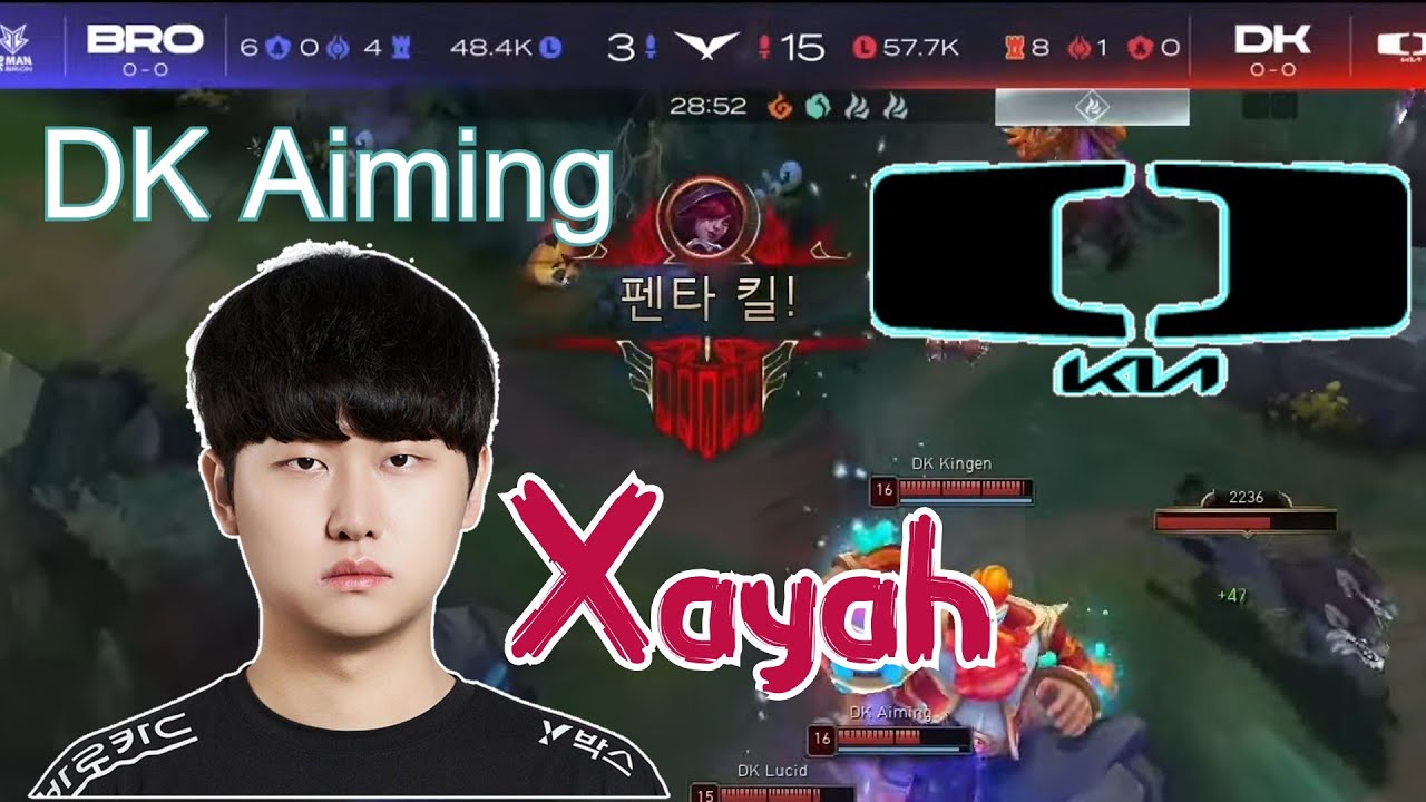 KOREAN VERSION OF FIRST PENTAKILL IN LCK SPRING 2024 - DK Aiming [Xayah] (BRO vs DK) - YouTube