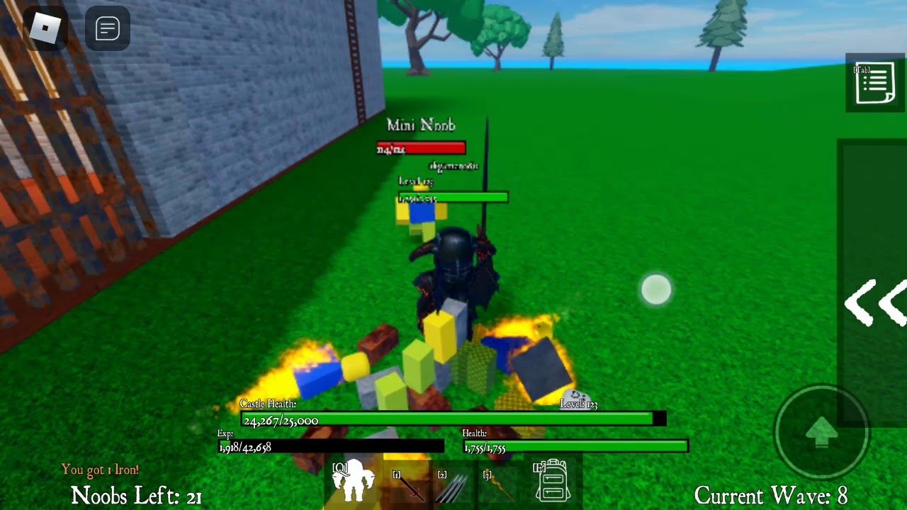 roblox noob onslaught gameplay ak the demon vs super noob and mega noob ...