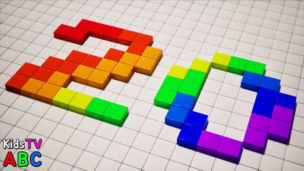 123 Song | Number Pixelation | Kids TV ABC - YouTube