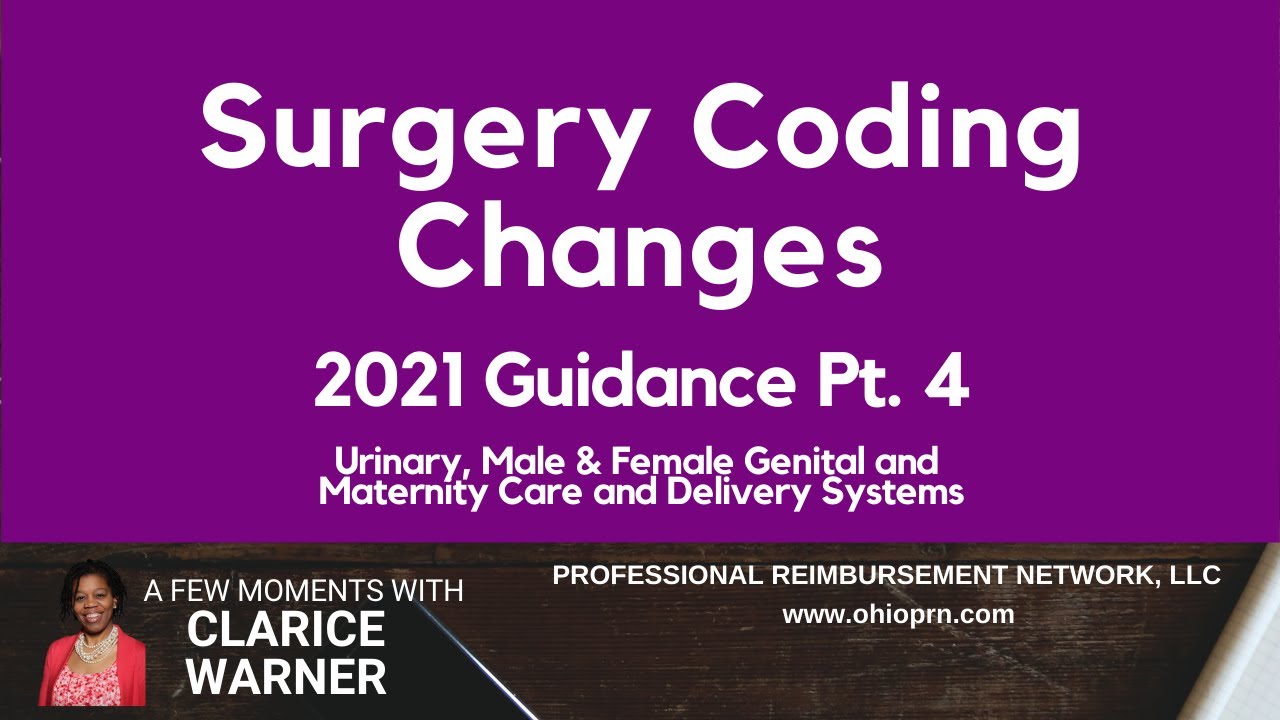 New CPT Surgery Section Codes 2021 PT 4 | Coding Guidance - YouTube