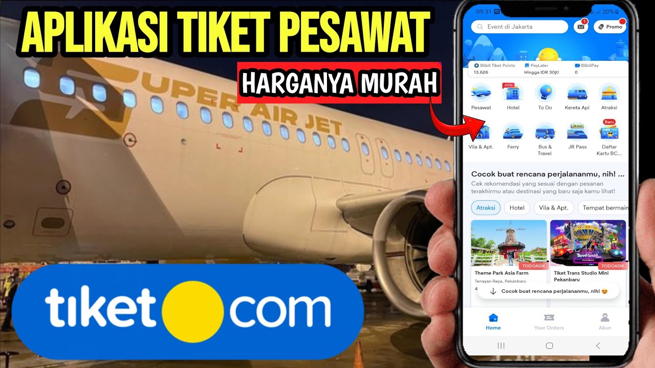 CARA PESAN TIKET PESAWAT DI TIKET.COM - CARA BELI TIKET PESAWAT DI ...