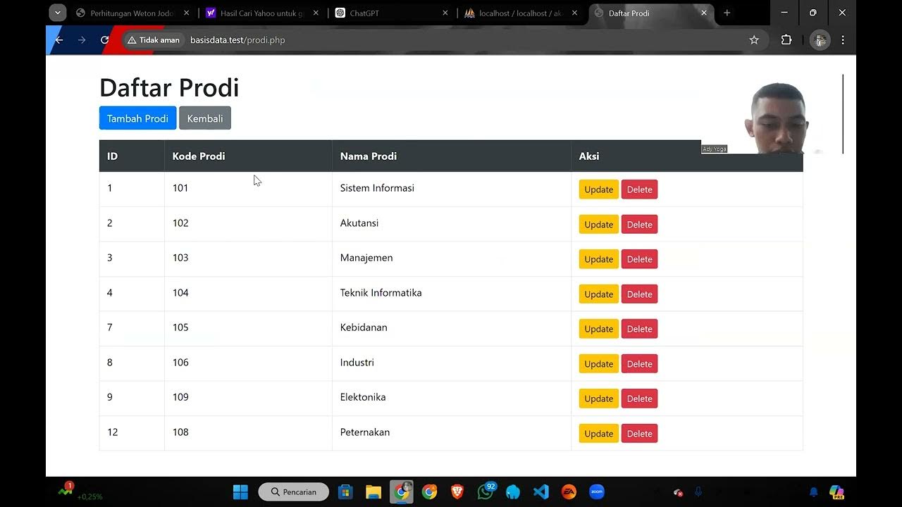 UAS PEMROGRAMAN BASIS DATA(2213030027) - YouTube