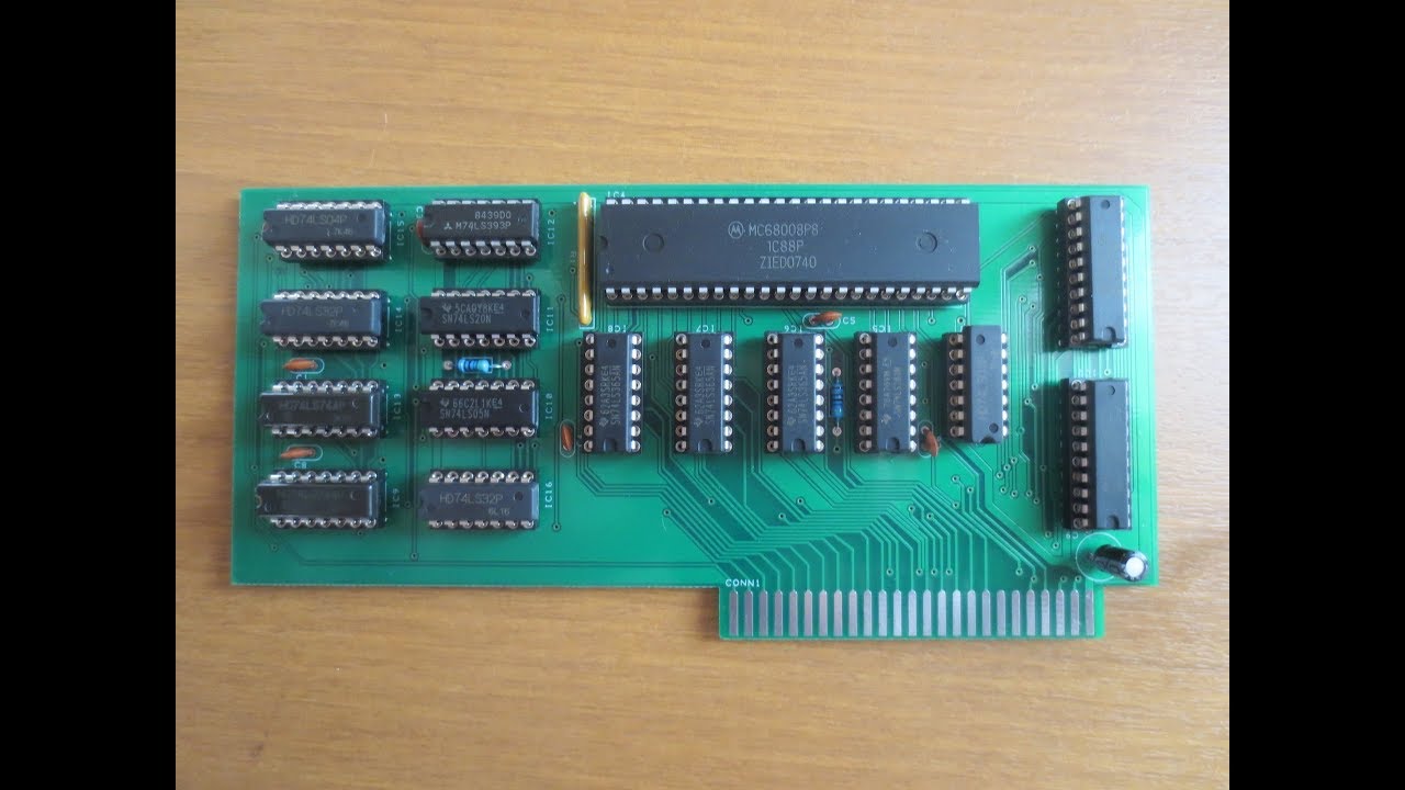 Apple II MC68008 card - YouTube
