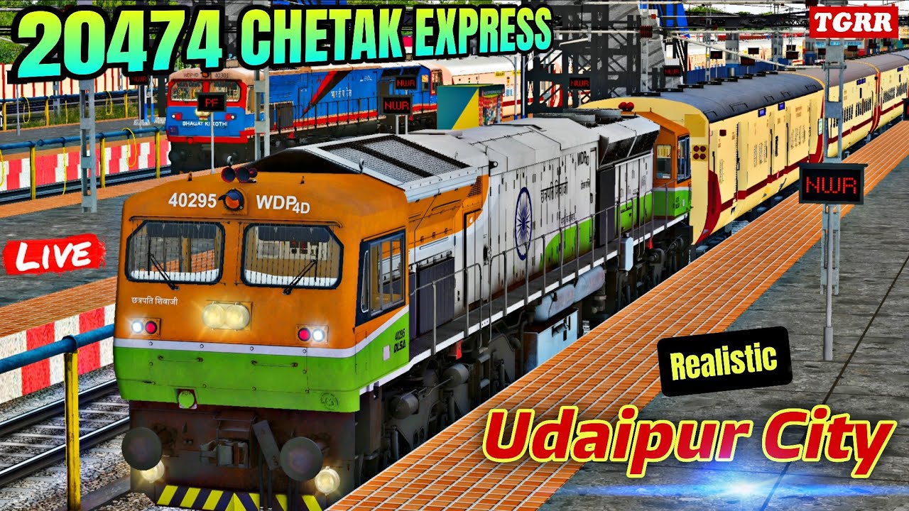 20474 CHETAK EXPRESS IR-MSTS LIVE JOURNEY TVP WDP4D CHATRAPATI SHIVAJI ...