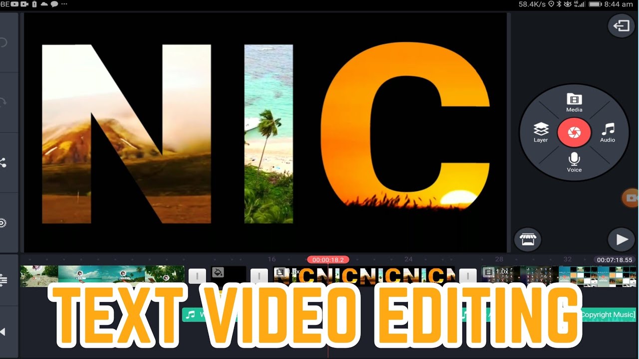 TEXT VIDEO EDITING | TUTORIAL USING KINEMASTER APPS - YouTube
