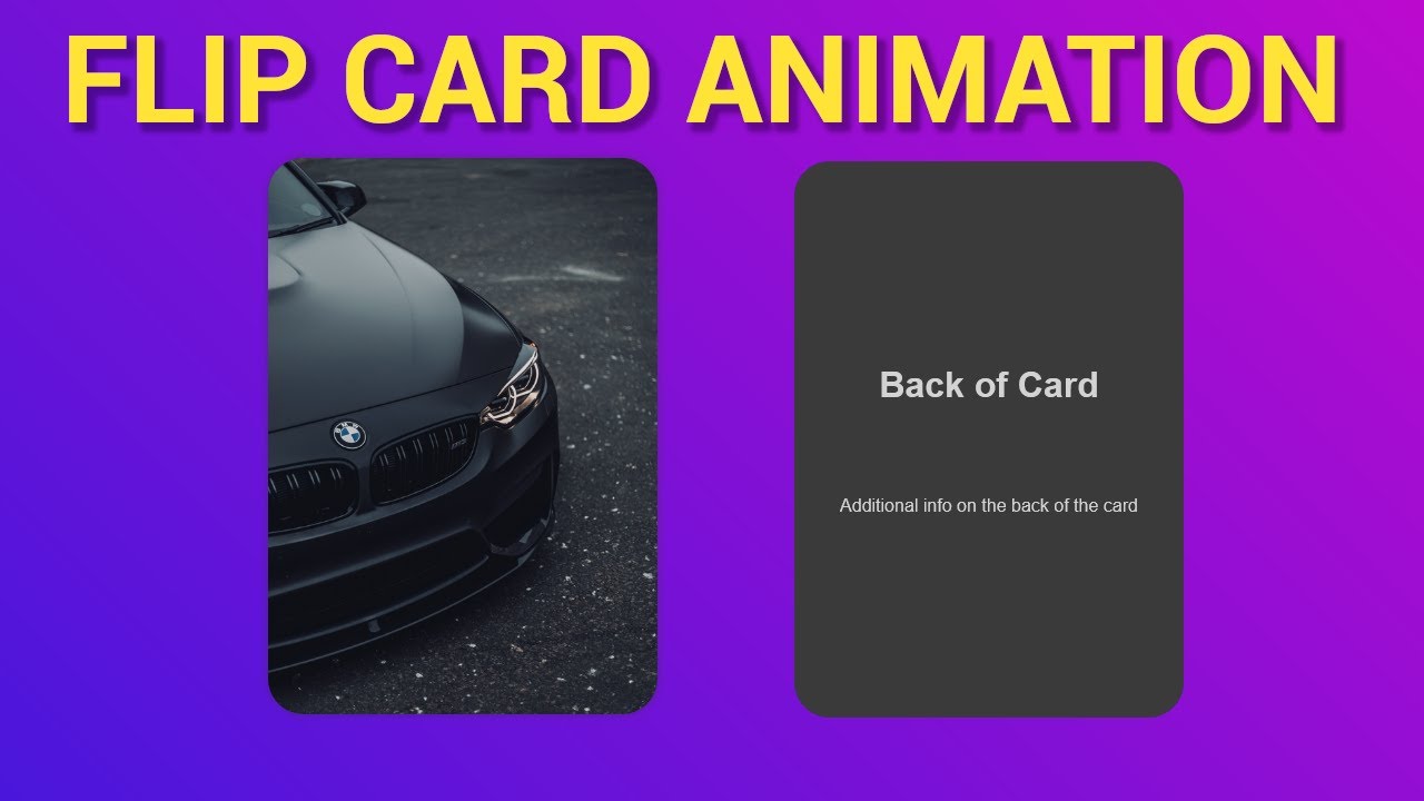 Easy Flipcard Tutorial Html And Css Youtube