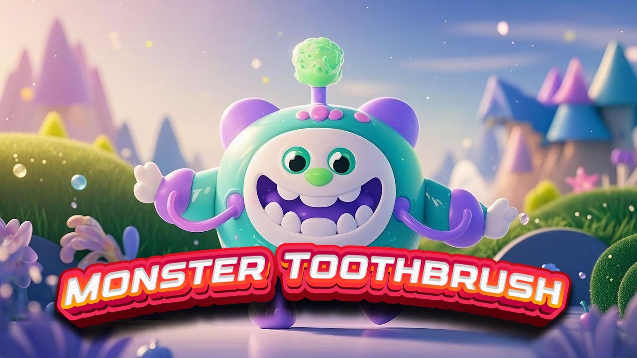 Monster Toothbrush 🦷 | Fun Dental Hygiene Song for Kids | Learn ...