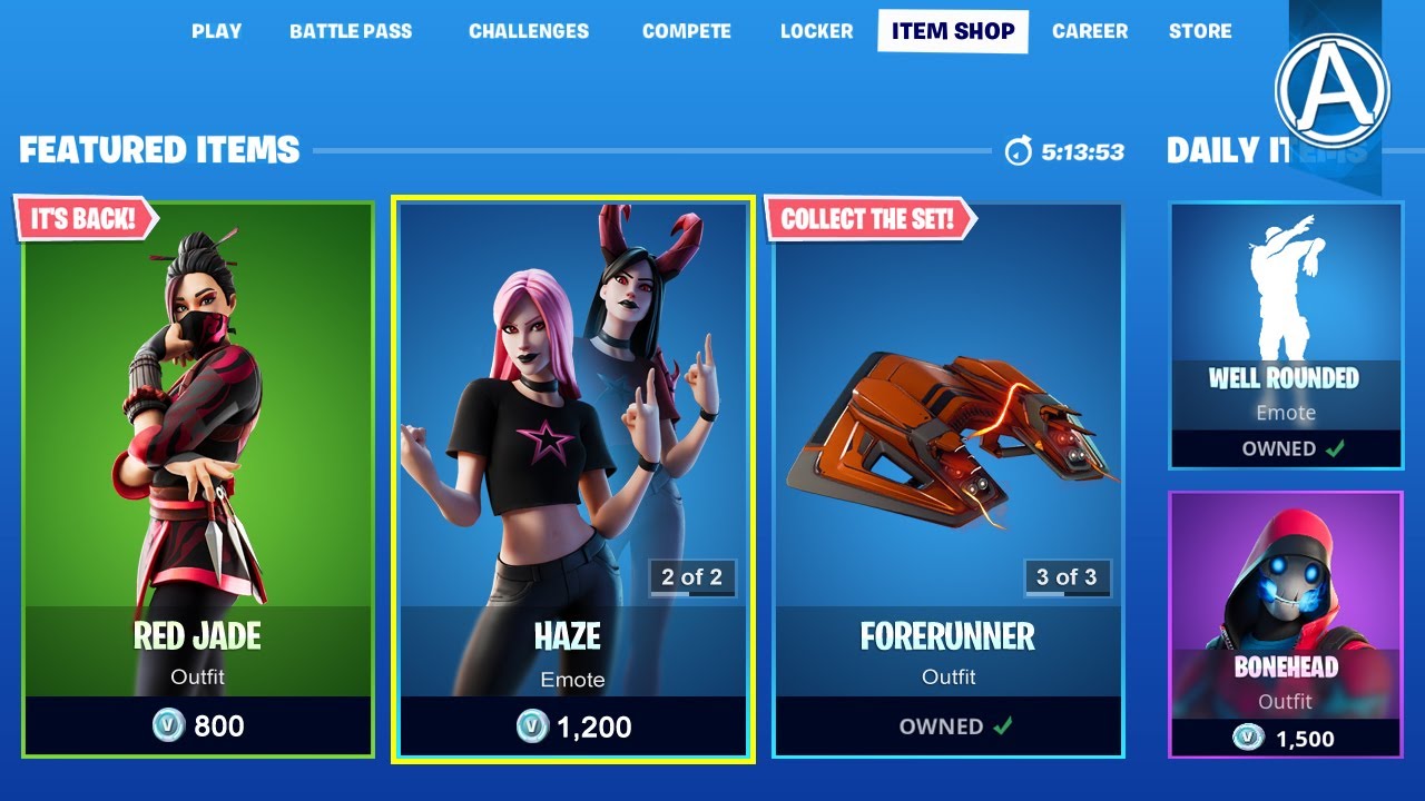 Fortnite Item Shop "RED JADE" SKIN IS BACK! (May 22nd, 2020) - YouTube
