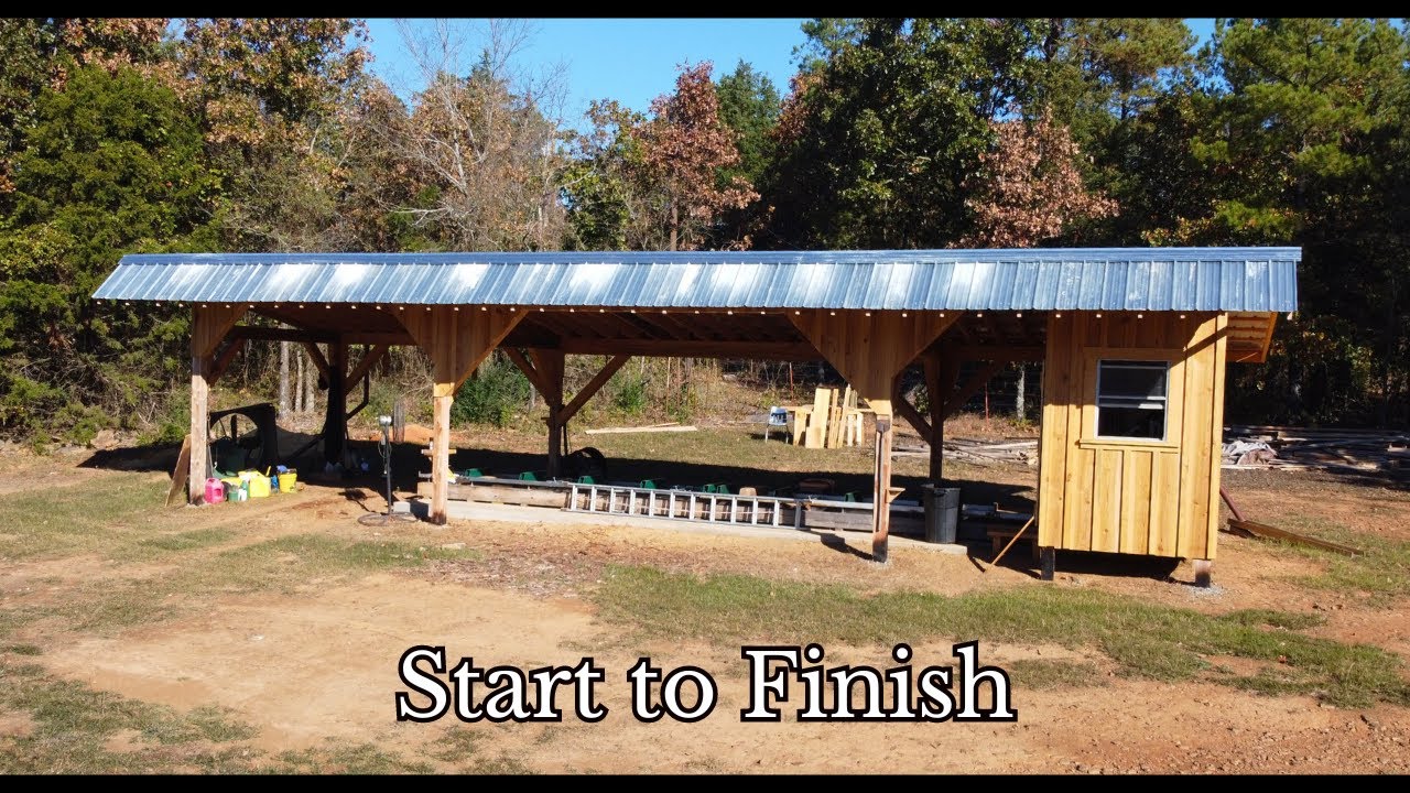 Sawmill Shed Build, Start to Finish - YouTube