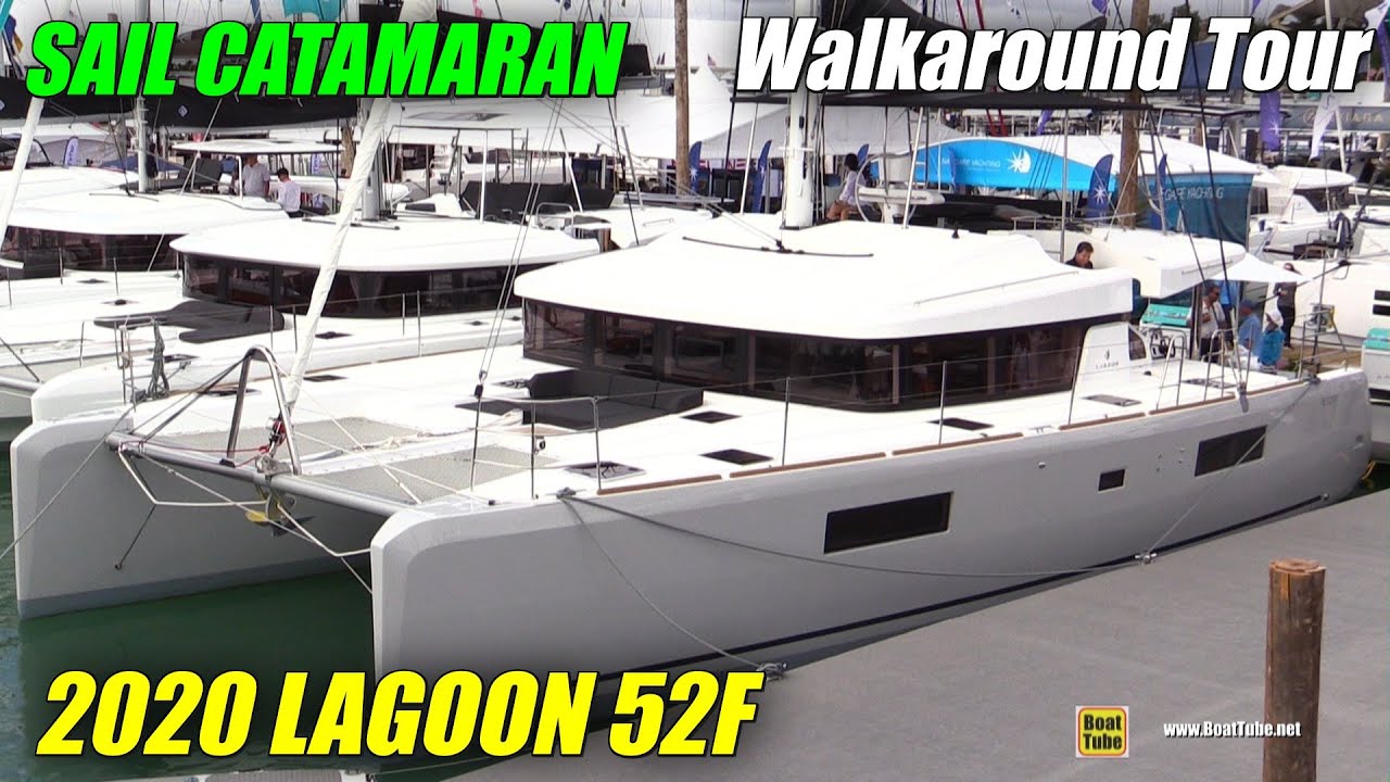2020 Lagoon 52 F Sail Catamaran - Walkaround Tour - 2020 Miami Boat ...