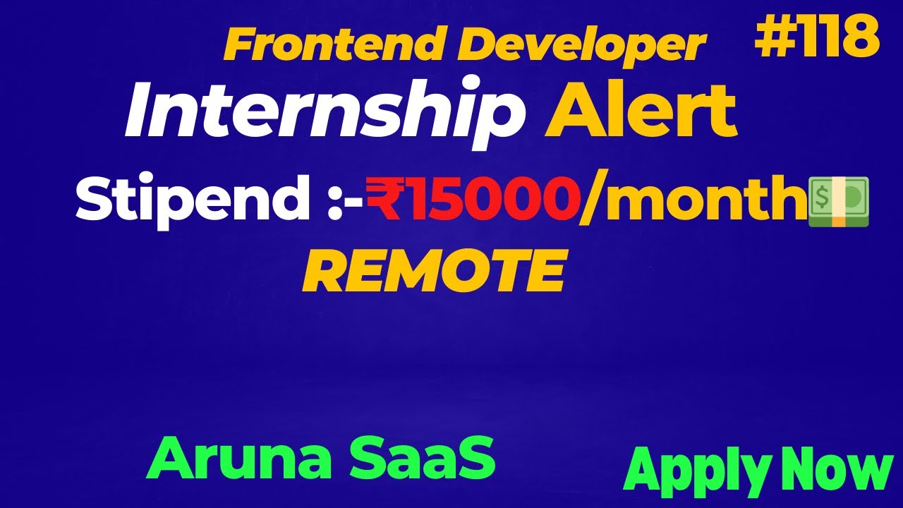 Frontend Developer Internship Internship Job Codeserver Remote Javascript Java Code 2265