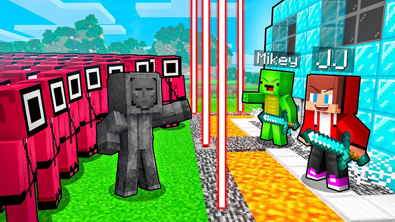 JJ and Mikey Security Base vs SQUID GAME Army Battle in Minecraft ...