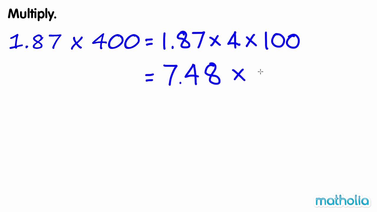 Multiplying Decimals by Hundreds - YouTube