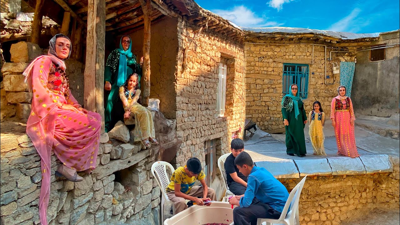 IRAN Kurdish Rural life: Spiritual ceremony in the village and ...