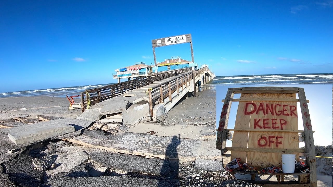 Devastating Damage at Bob Hall Pier Post Hurricane Hanna 2020 live ...